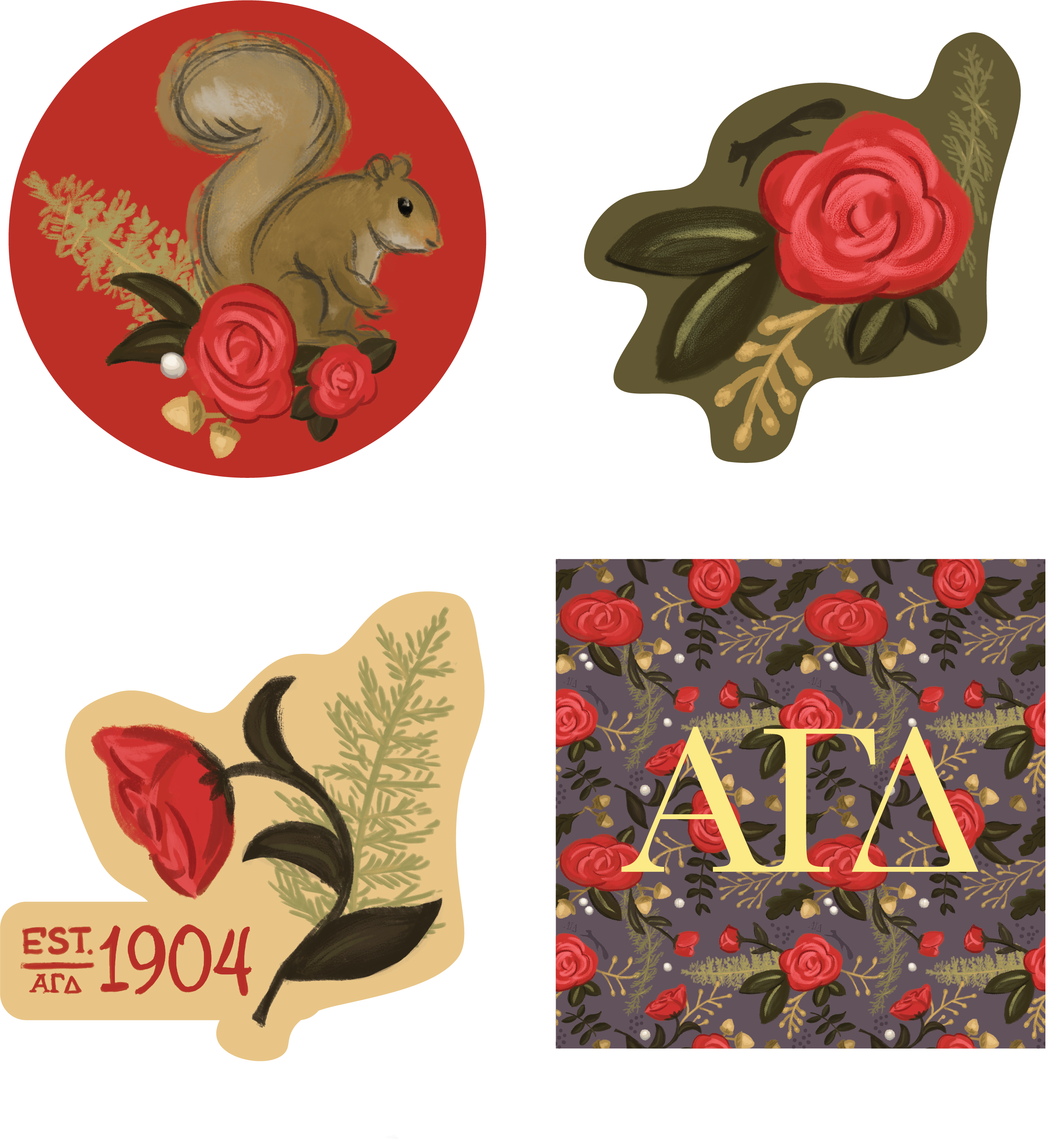 Alpha Gamma Delta Sorority Stickers – GreekHappy